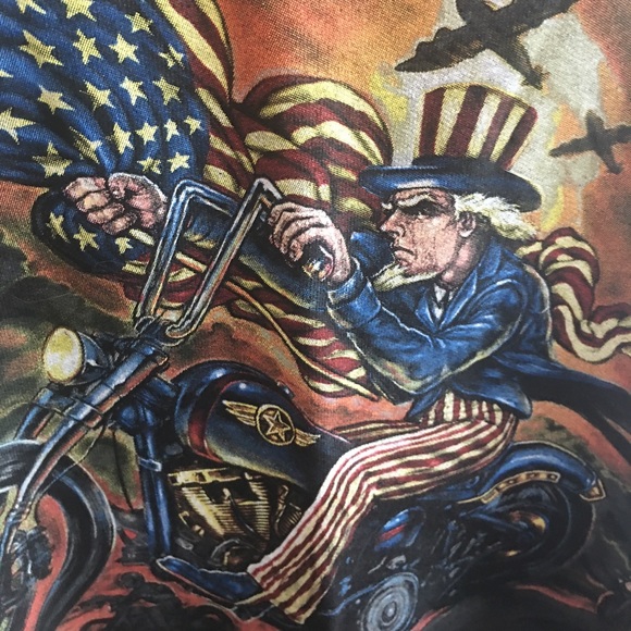 hot leathers | Shirts | 32 New Uncle Sam Rides Again Tshirt Medium Xxl ...